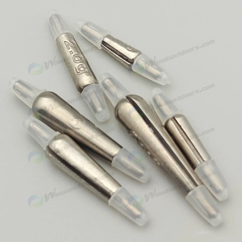 FILVER Tungsten Rubber Tube Sinkers - High Density Fishing Weights