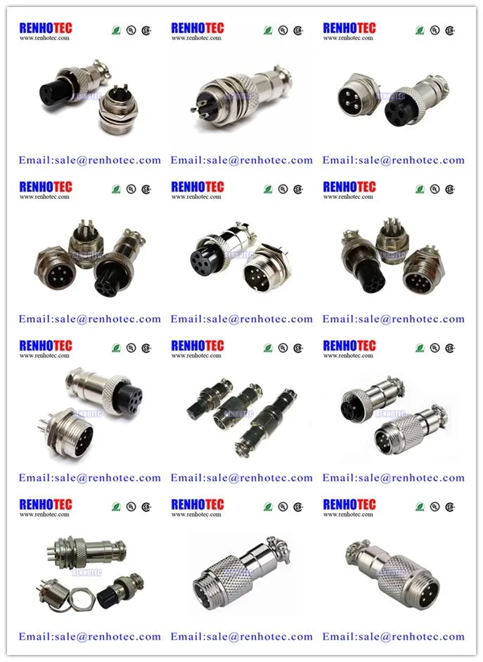 Gx12 5 Pin Pins Connector 12mm Xlr Aviation Audio Male Plug And Female ...