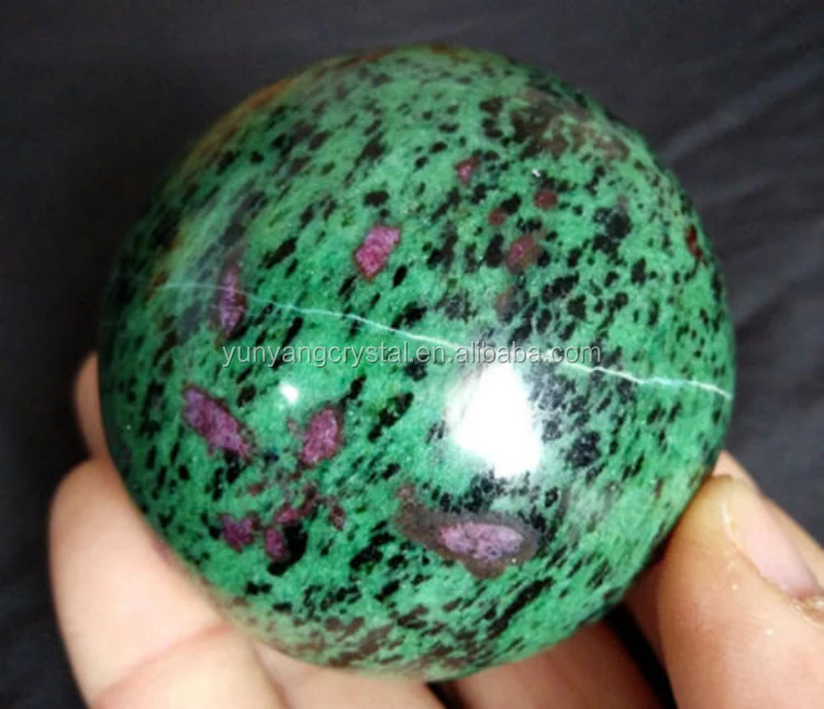 Natural Rare Green Ruby Zoisite Sphere Gem Stone Crystal Ball Sphere ...