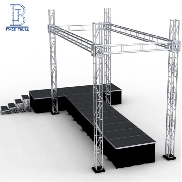 A Shape Line Array Truss Aluminum Ground Support Truss Audio Rack Truss System For Hanging ...