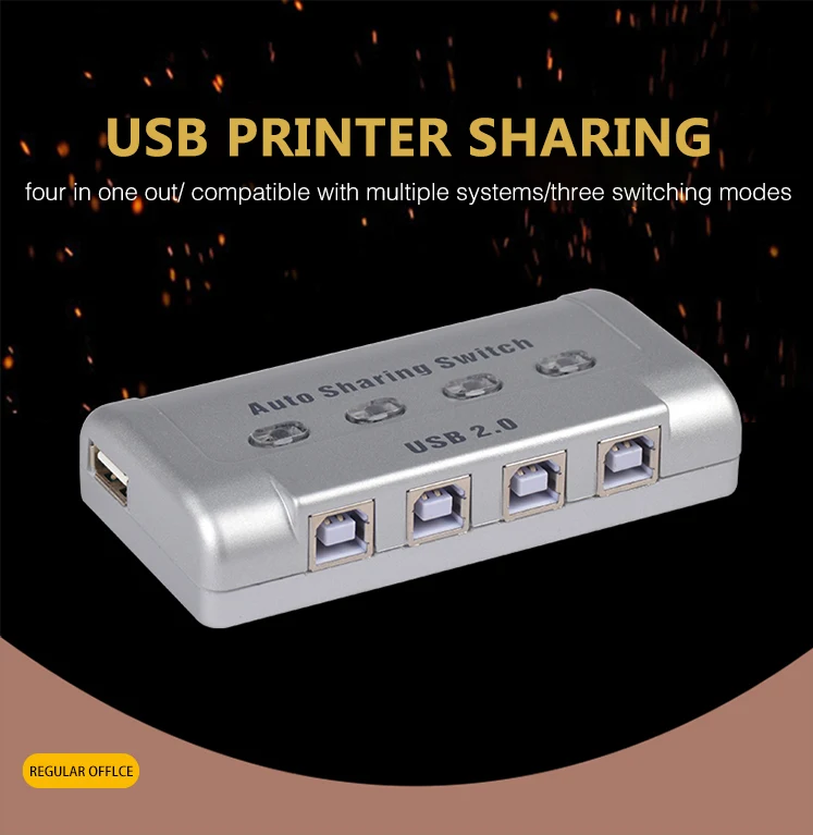도매 Usb 공유 스위처 4 In 1 Led 표시기 프린터 홈 오피스 Buy 자동 Usb 프린터 스위치usb 프린터 스위치