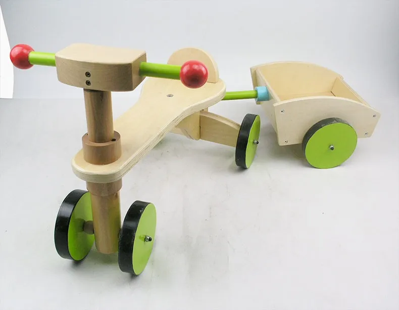 Nouveau Mode Solide En Bois Enfants Véhicule Tour Sur Le Jouet À Quatre ...