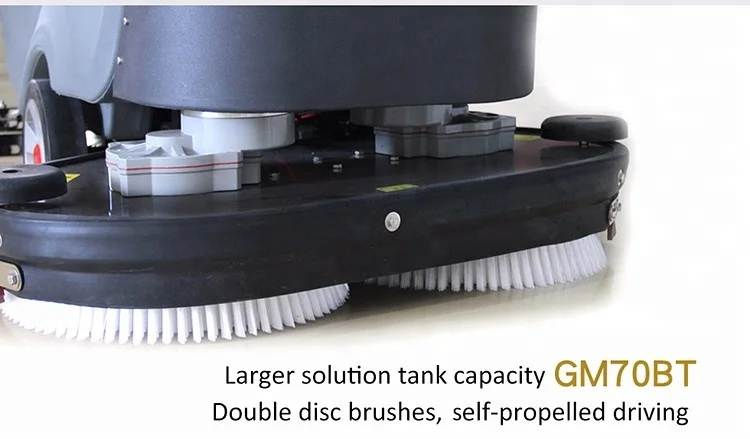 Gaomei Double Brush Floor Scrubber Gm70bt Automatic Floor Polishing ...