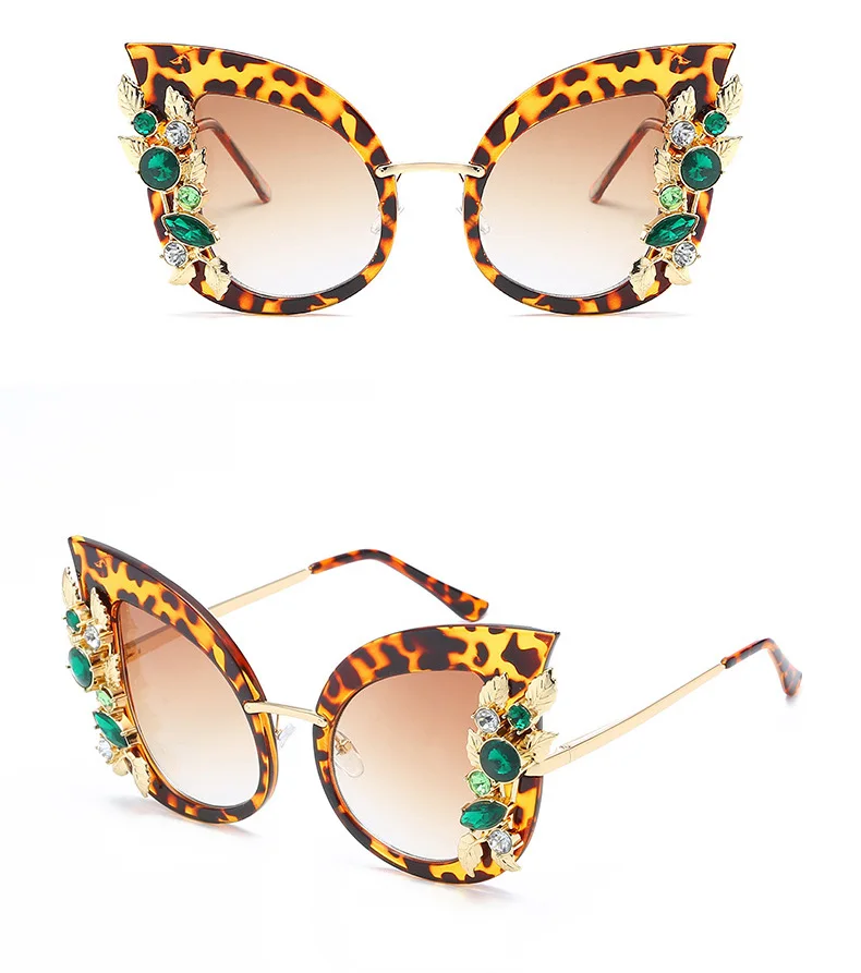 61319 Superhot Eyewear Fashion Women Sun Glasses Gem Cat Eye Sunglasses