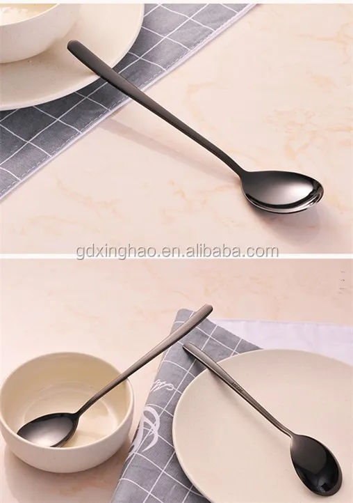 Korean Style Spoon Stainless Steel And Titanium Cutlery Spoon - Buy ...