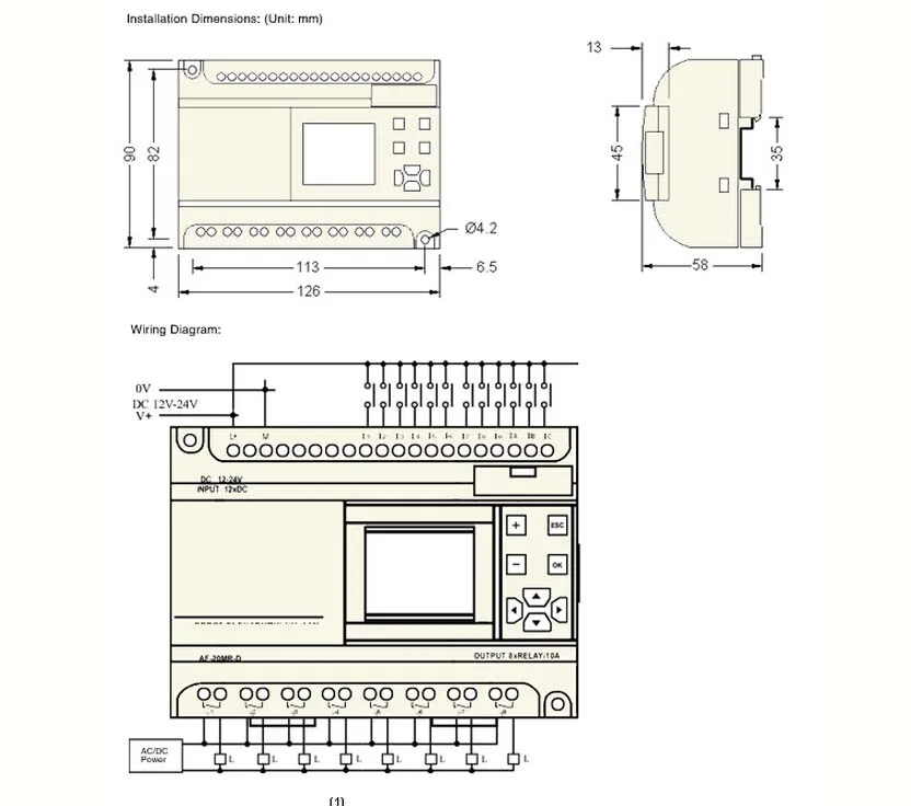Programmable Intelligent Logic Controller Af-20mr-e2 Plc - Buy ...