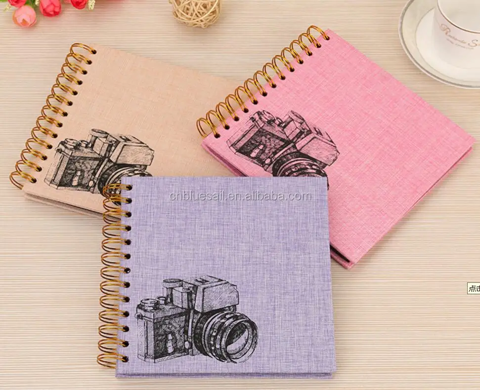 Pure Black Cloth Scrapbook - High Quality Photo Album