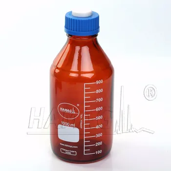 1000ml Amber Reagent Bottle Mobile Phase Glass Bottle For Solvent - Buy ...