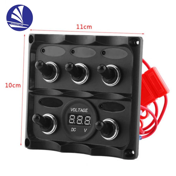 Waterproof Toggle Switch Panel + Usb Charger 12 / 24v Switch Panel ...