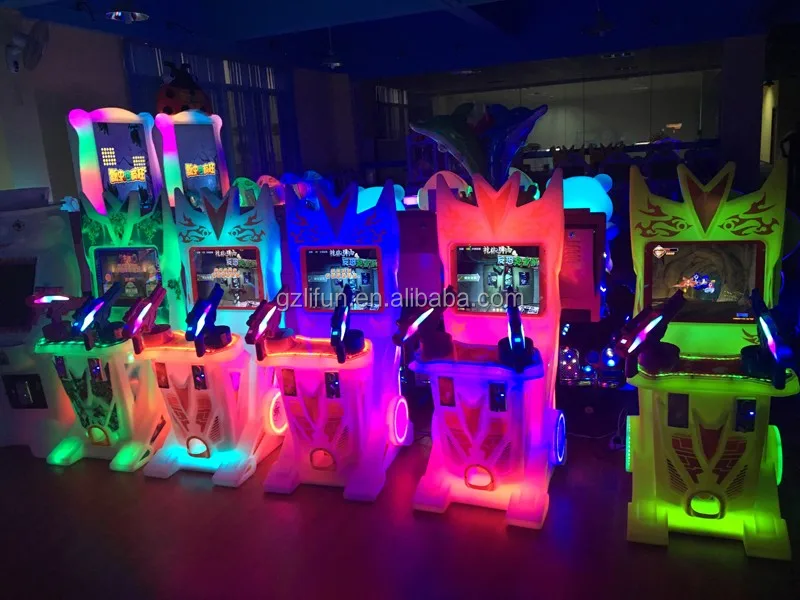 Plastic Shooting Gun Mini Arcade Game Machine With Led Lighting - Buy ...