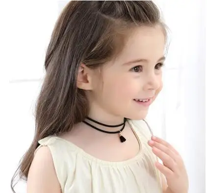 Girls Child Vintage Velvet Ribbon Choker Gothic Retro Punk Choker ...