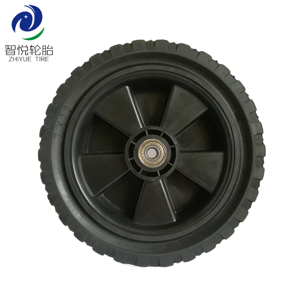 7 Inch Solid Rubber Wheel For Folding Cart,Air Compressor,Generator ...