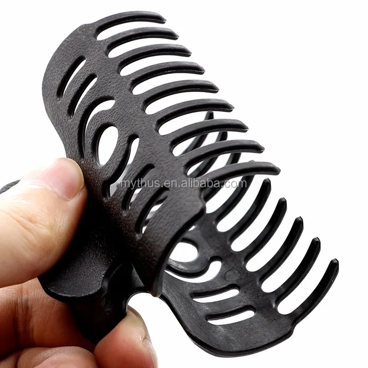 Black Plastic Round Hair Claw Perm Clip For Salon Hair Perming - Buy ...