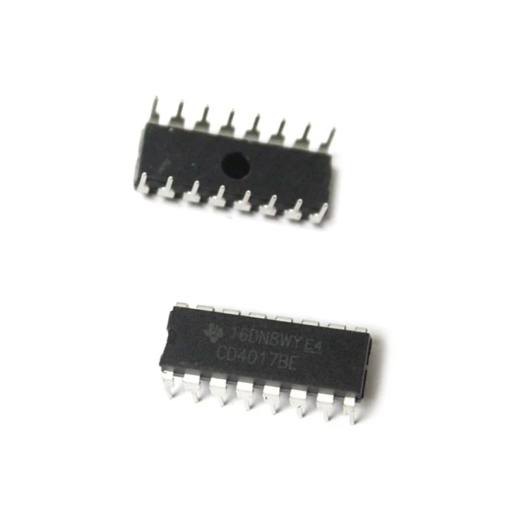 Ic Chips Cd4017 Cd4017be 4017 Dip-16 Decade Counter Divider Ic - Buy ...