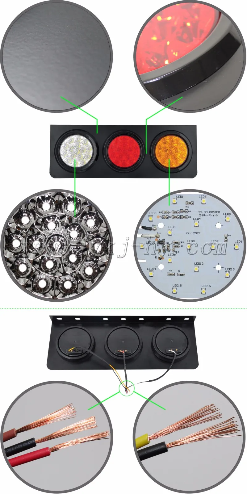 Caravan Turning/stop/reversing 12v 24v 3w Universal Trailer Led Tail ...