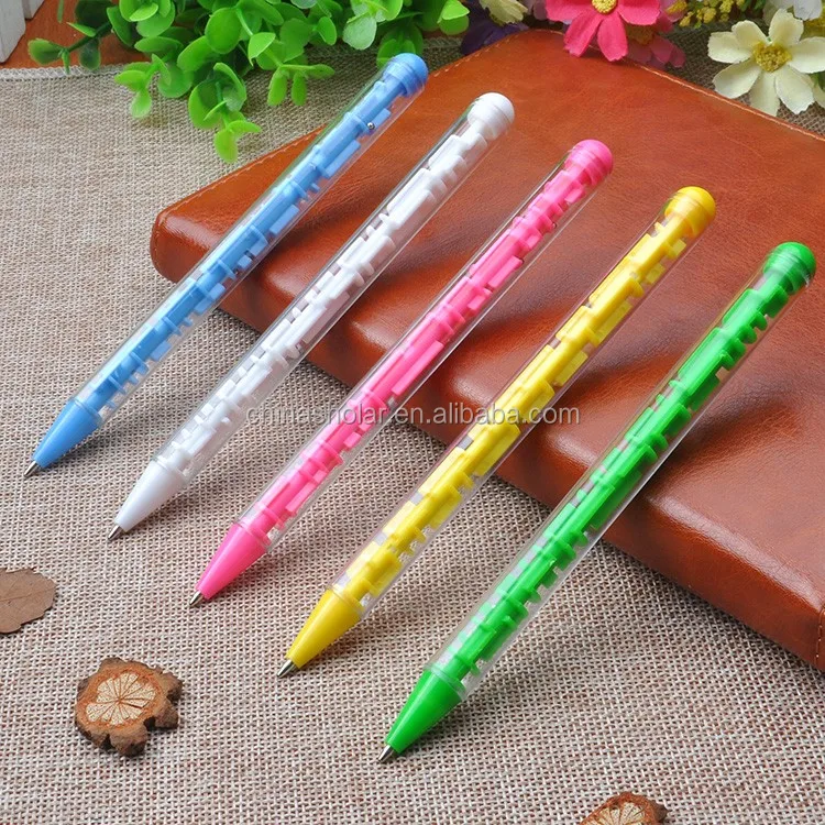 Novelty Promotional Plastic Puzzle Maze Ballpoint Pen For Children ...