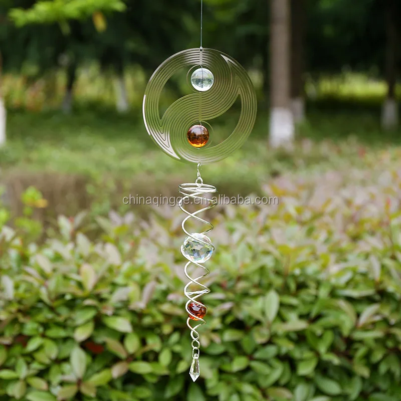 Beatuiful Hanging 3d Spiral Metal Garden Wind Spinner - Buy 3d Wind ...