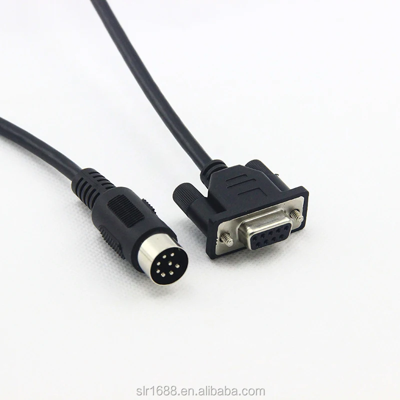 6ft DB9 Female to 8-Pin Mini Din Serial RS232 Adapter