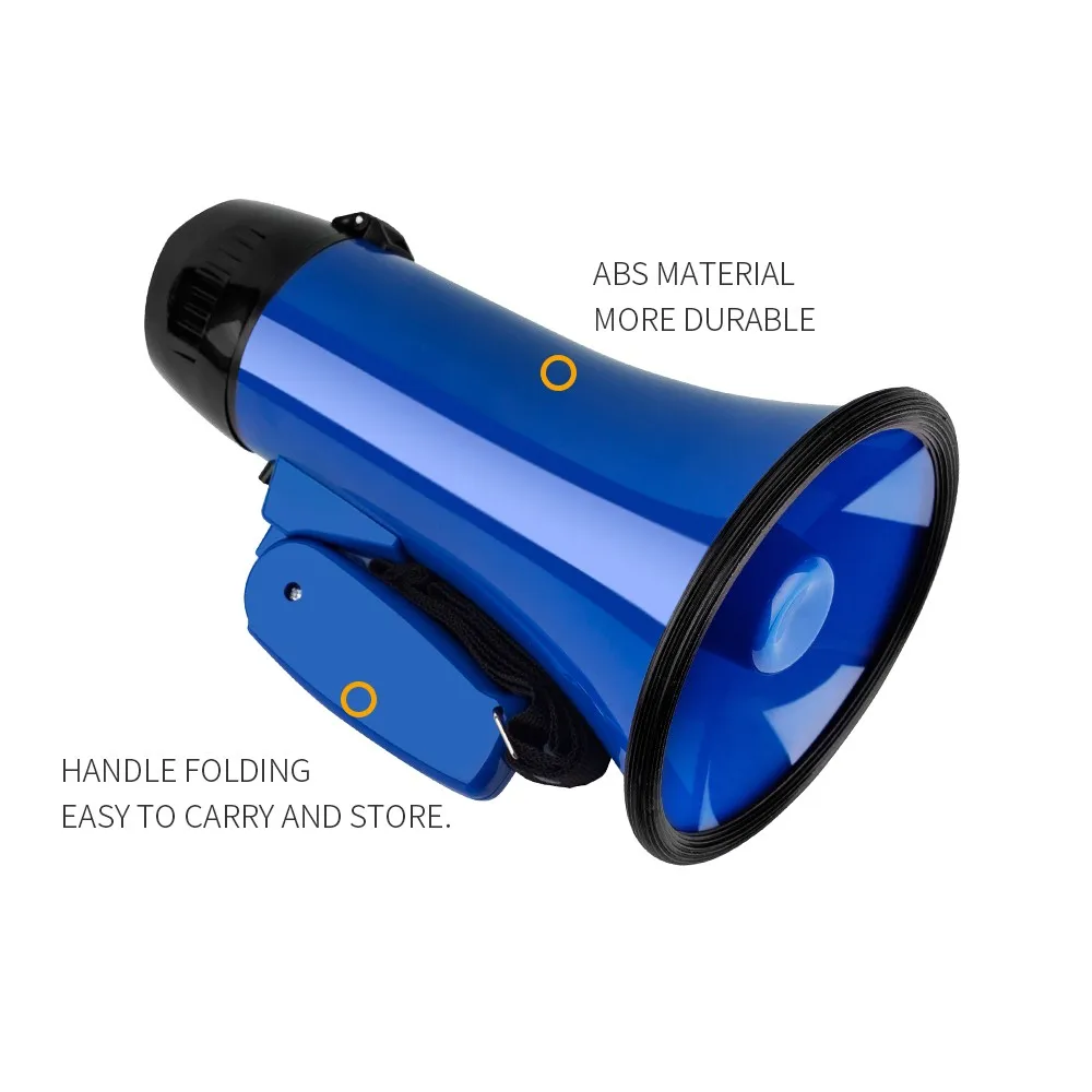 Portable Megaphone Bullhorn 20 Watt Power Megaphone Speaker Voice And ...