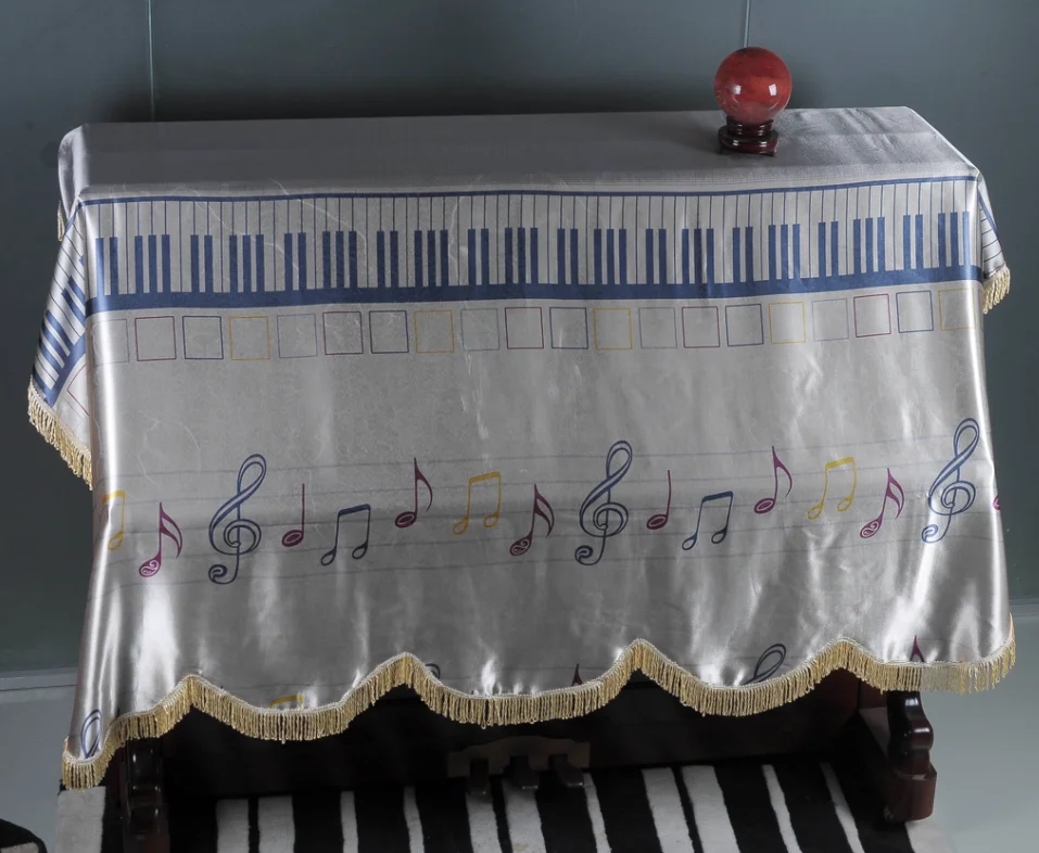 Upright Piano Cover With Tassel Or Lace Made In Cotton Material - Buy ...