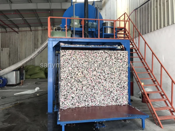 With Steaming And Weighing System Waste Foam Rebonded Sponge Machine ...