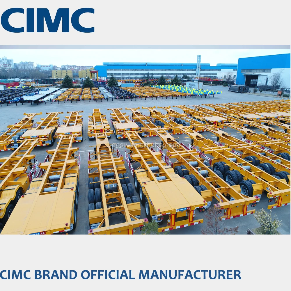 Cimc Qingdao 40ft Flatbed Trailer With Super Single Tire - Buy Cimc ...
