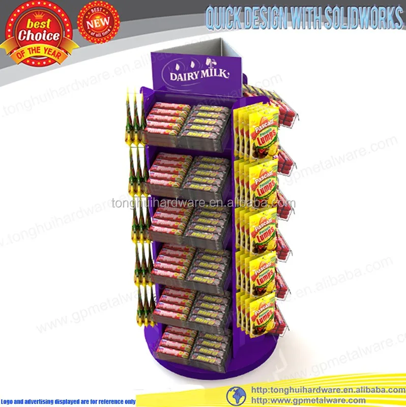 Metal Wire Chocolate Bar Display Stand With Brochure Holder - Buy ...