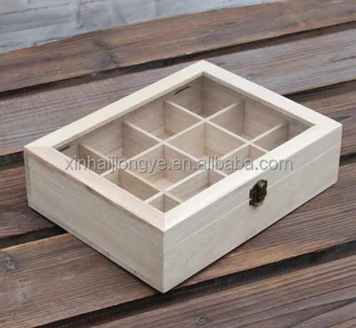 Wooden Dividers Storage Box With Acrylic Glass - Buy Divider Wood Box ...
