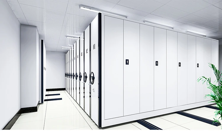 Metal Compact Mobile Shelving System Compact Movable Shelving Filing ...