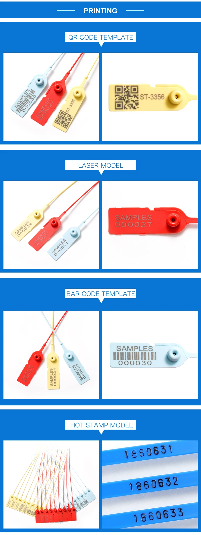 356mm Customized Qr Code Hand Tear Plastic Seal - Buy Customized Qr ...