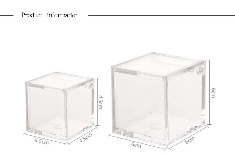 Wholesale Clear Acrylic Plastic Candy Box - Small Square