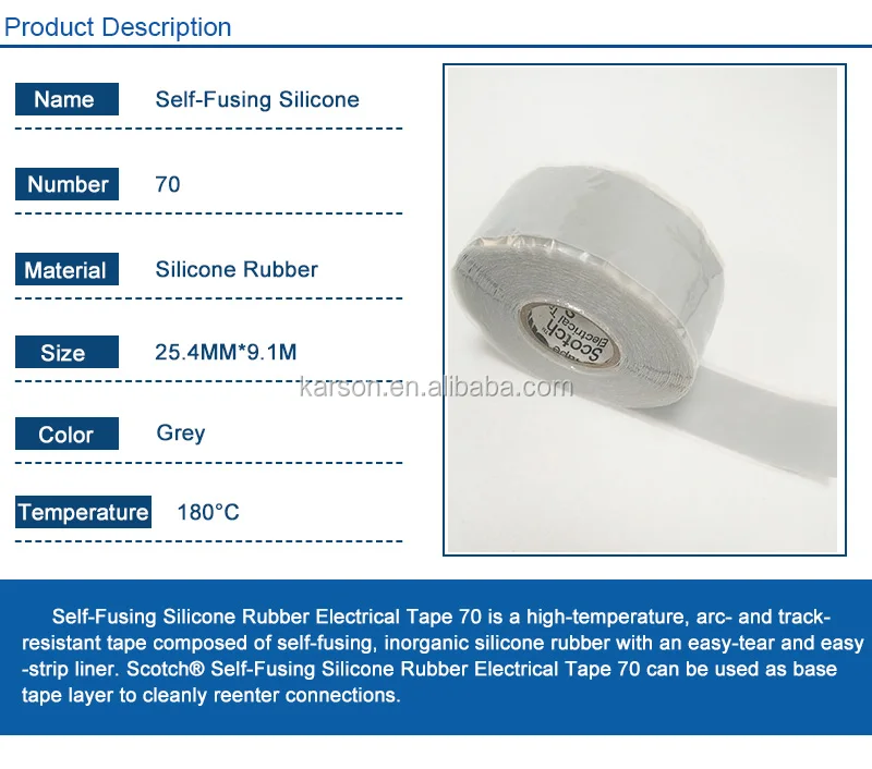 3M Tape 70 - Self-Fusing Silicone Rubber Electrical Tape