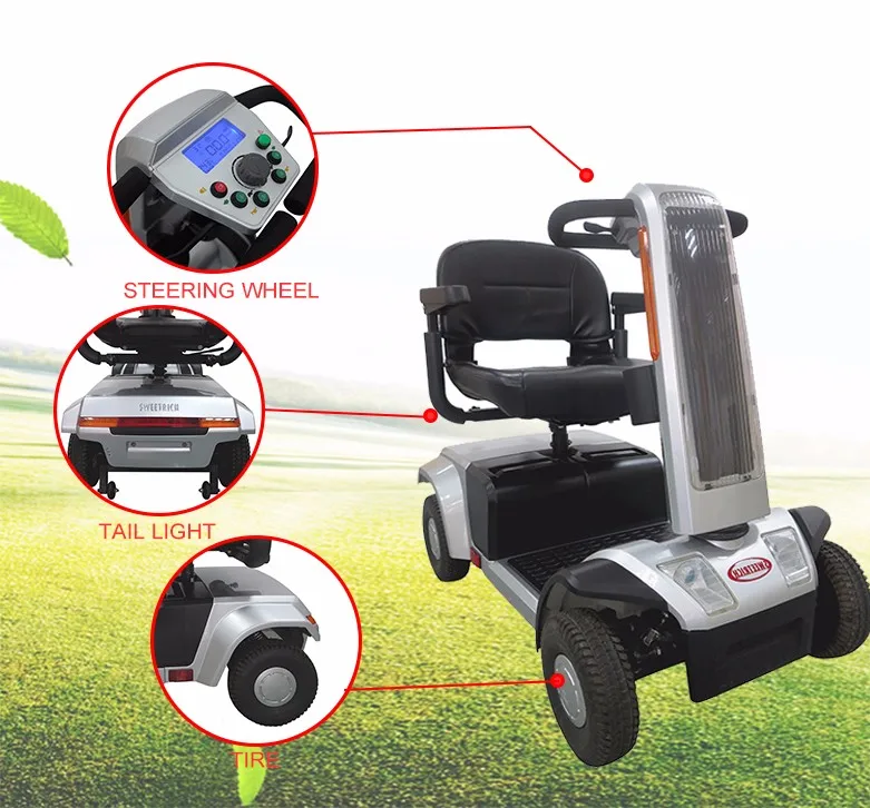 Solar Charge Mobility Scooters Of 4 Wheel Electric E Scooter For Adult ...