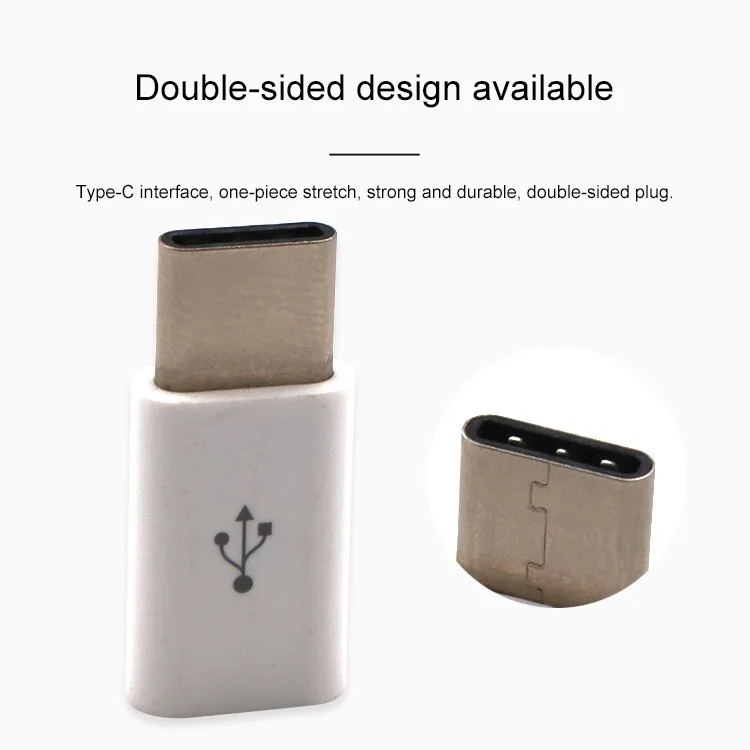 Double Sided Plug Micro Usb 2.0 To Type C Adapter Otg - Buy Type-c ...