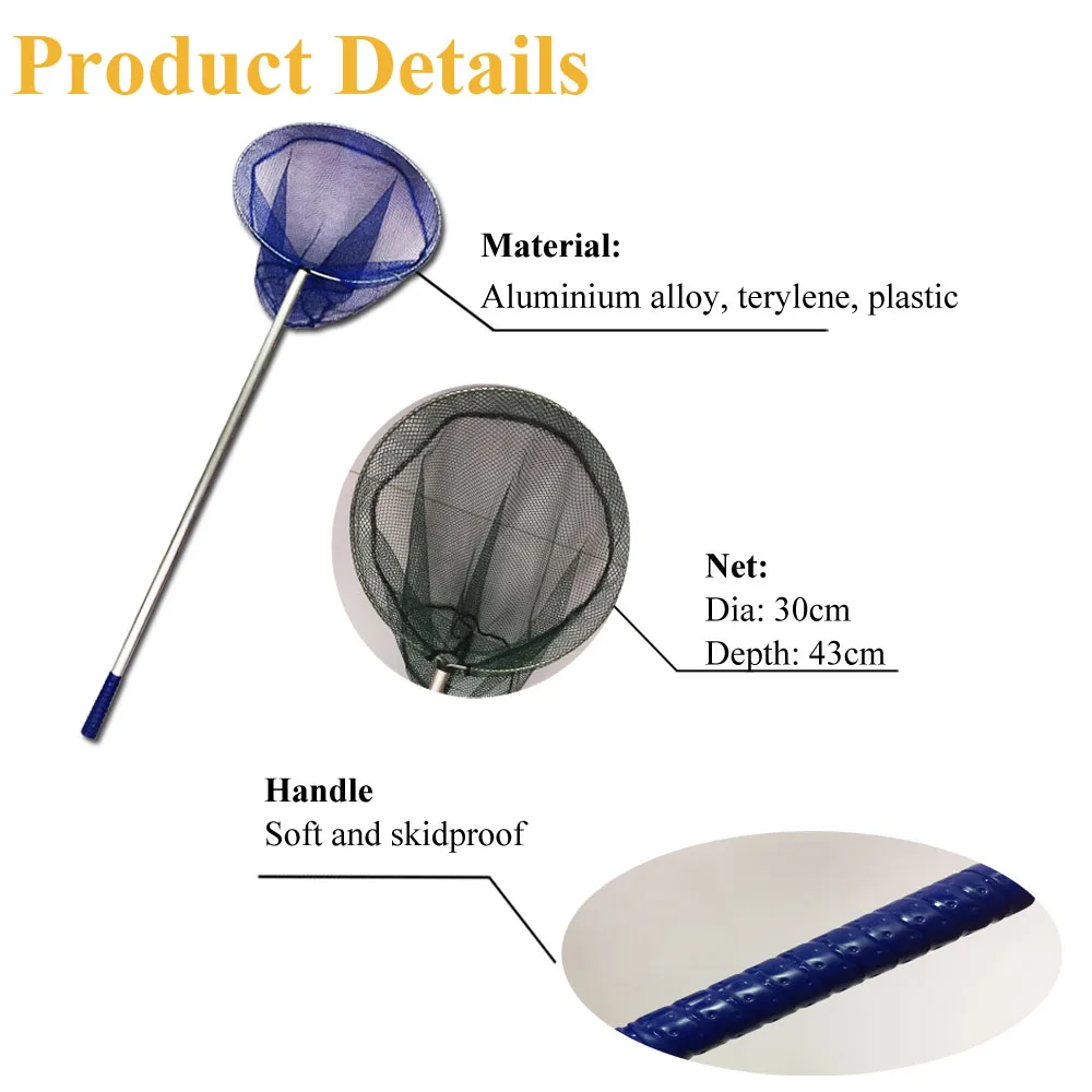Aluminum Handle Mini Miniature Carbon Fiber Fishing Landing Net - Buy ...