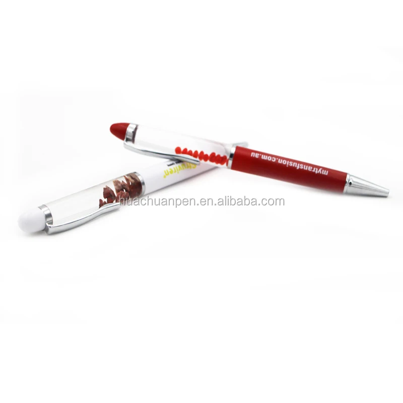 Professional Custom Logo Promotional Floating Pen Liquid Oil Pen Pvc ...
