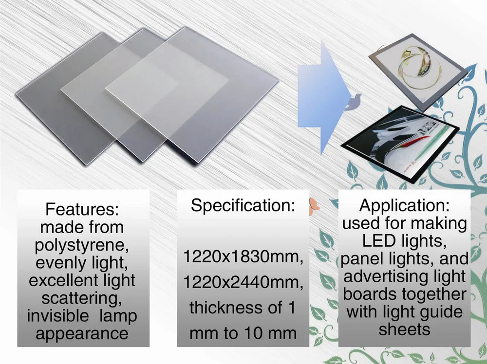 Polystyrene Light Diffuser Sheet White 1mm - Buy Ps Light Diffuser ...