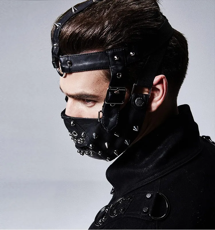 S-158 New Design Punk Rave Gothic Man Rivet Mask - Buy Rivet Mask,Man ...