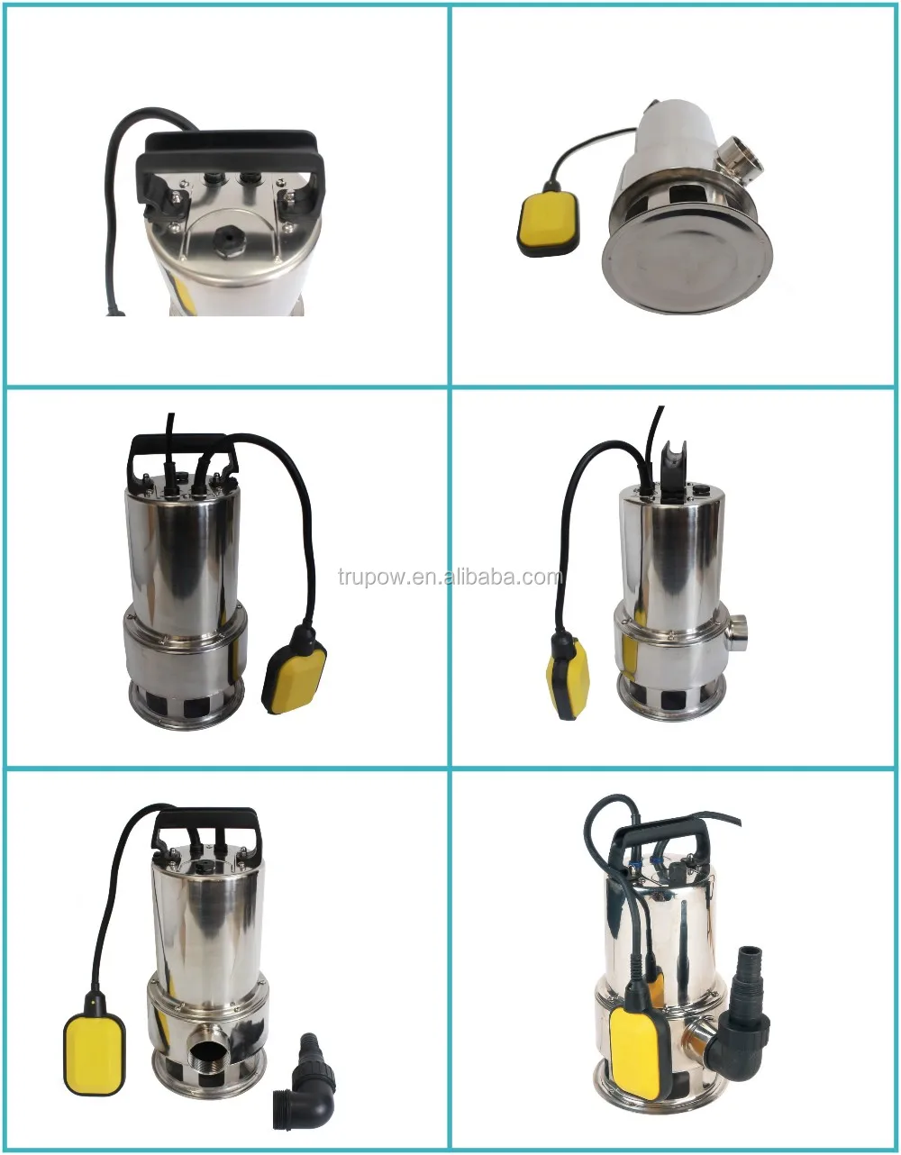1hp Stainless Steel Submersible Sump Pump for Garden Use