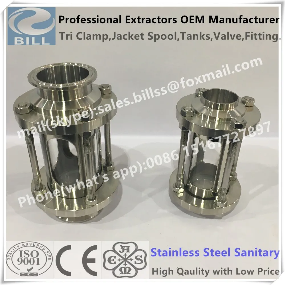 12 Inch Tri Clamp Sight Glass Use For Extractor Closed Loop - Buy 12 ...