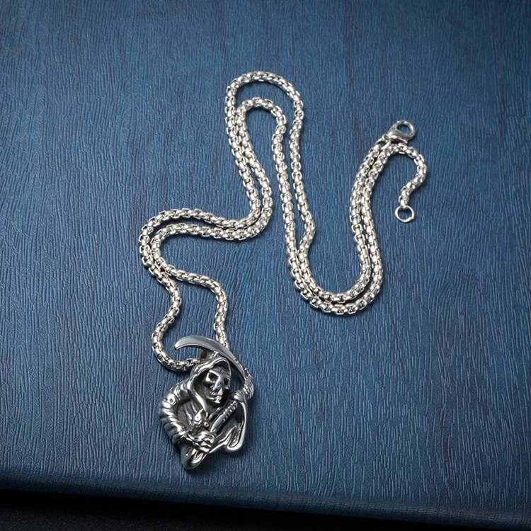 Antique Stainless Steel Death Row Records Hip Hop Pendant Necklace For ...