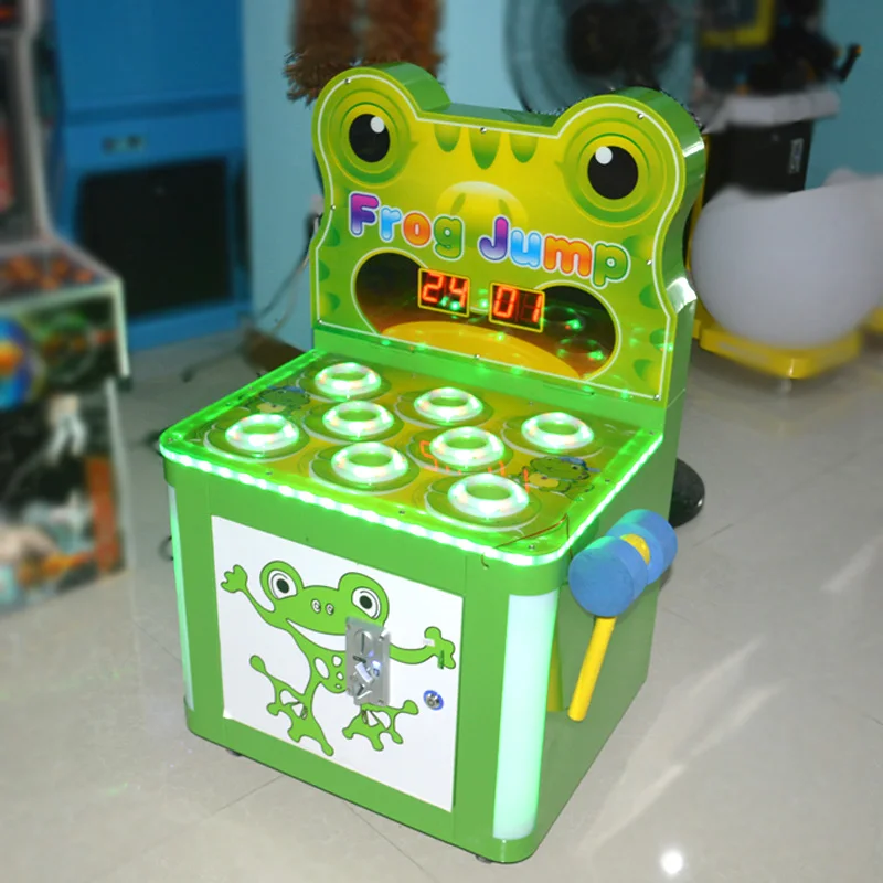 Green Frog Whac-a-mole Arcade Game Machine For Sale Cheap Hammer Game ...