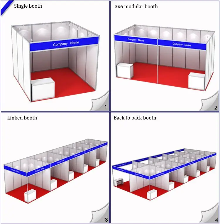 Factory sales aluminum alloy custom 2x2 system standard booth 2x2 ...