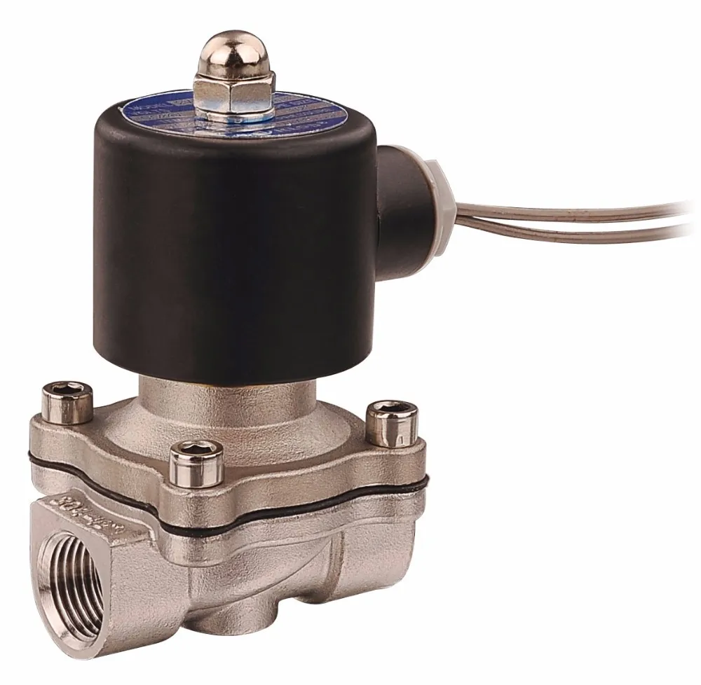 Klqd Brand 2/2 Way 1/2 Inch Air Water 24v Stainless Steel Material ...