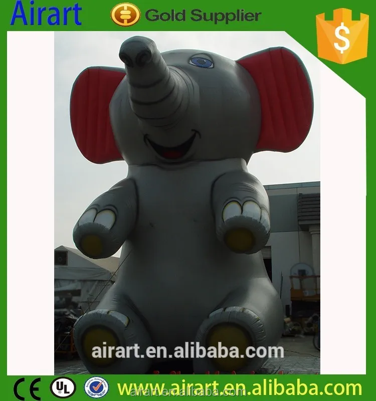 Inflatable Elephant Colorful Elephant With Plant Triglyph For Outdoor ...