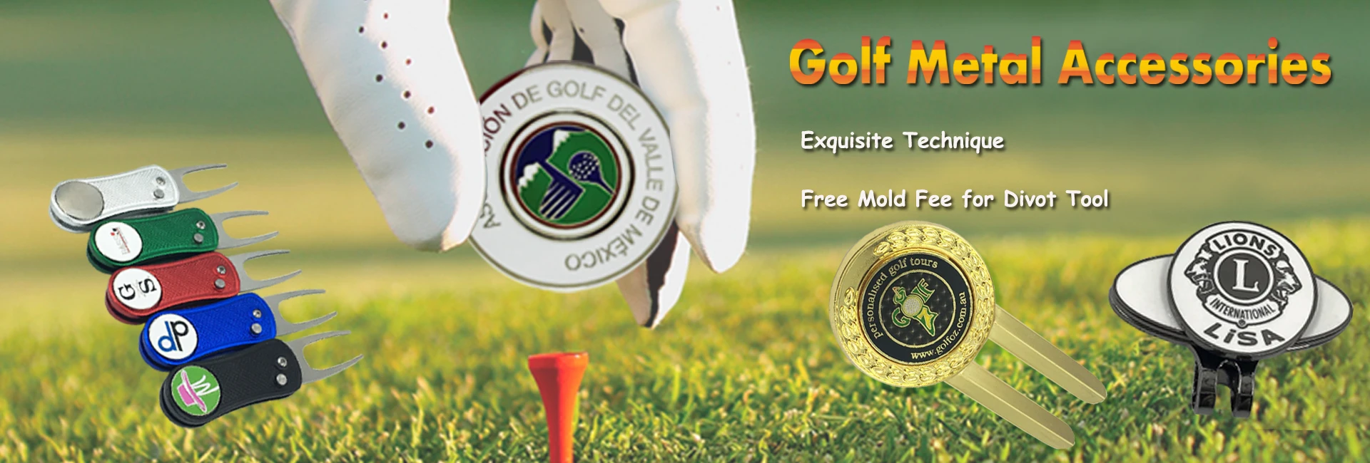 Golf Course Promo Items Custom Golf Marker Coin Metal Magnetic Ball ...