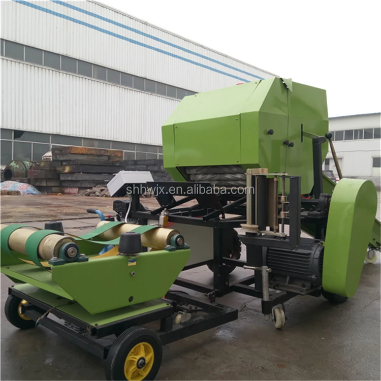 Round Dry Hay Fodder Baler Corn Stalks Silage Baling Machine With Film ...