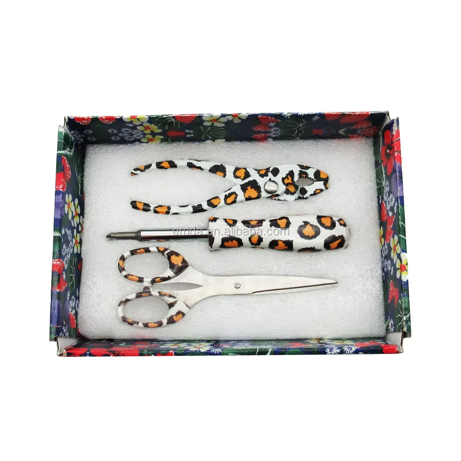 Custom Special Design Floral Printed Lady 4 In 1 Multi Bit Two Head ...