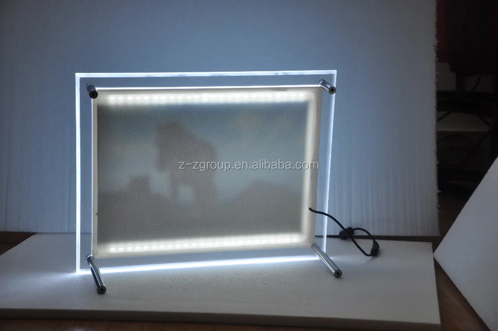Illuminated A1,A2,A3,A4,A5 Acrylic Light Box Transparent Acrylic Panel ...