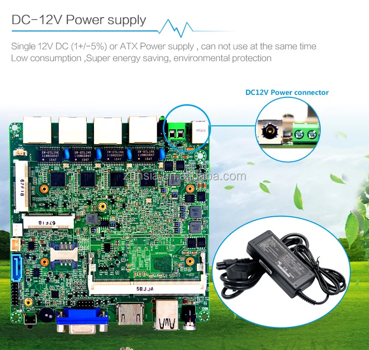 4 Ethernet Port Motherboard - J1900 Pfsense Security Mainboard
